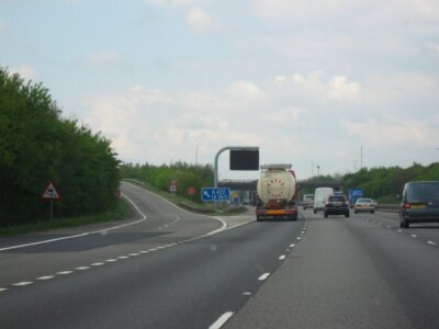 Photo 6x4 M40 Motorway, Heading North. Junction 11 Slip Road For A422 ...
