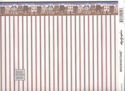 MiniGraphics 215D2 with Border dollhouse miniature wallpaper 1/12 scale ...