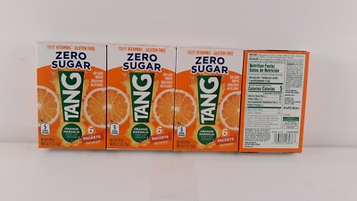 Tang Zero Sugar On The Go Packets Drink Mix Water Flavoring - 4 boxes ...