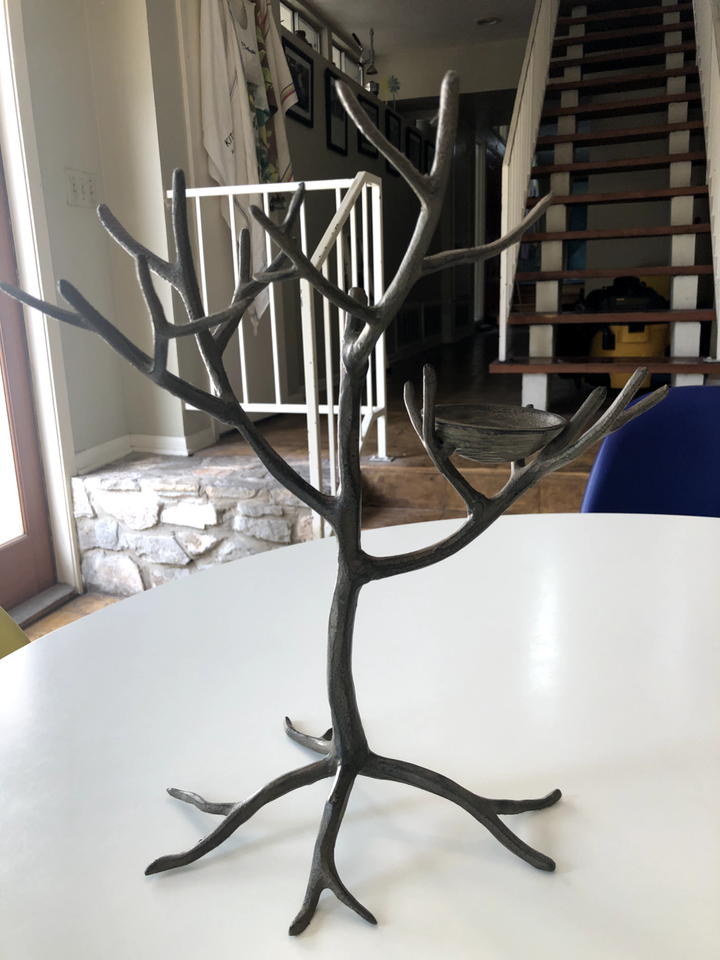 Solid Metal Jewelry Tree Display Stand / Decor Piece - Rustic Copper ...