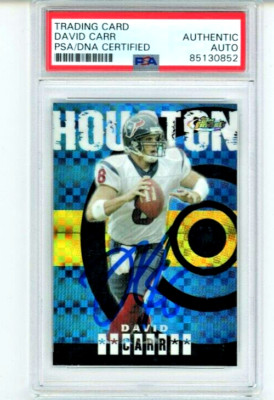 DAVID CARR AUTO #/150 GOLD X-Fractor PSA DNA 2004 Topps Finest #12 ...