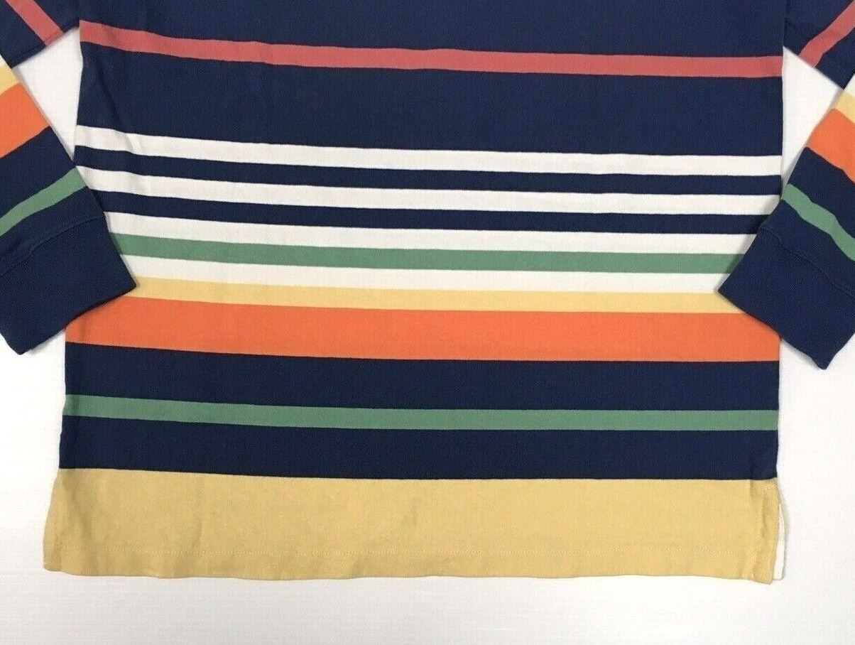 Polo Ralph Lauren VTG Retro Colorblocked Distressed Rainbow Striped ...