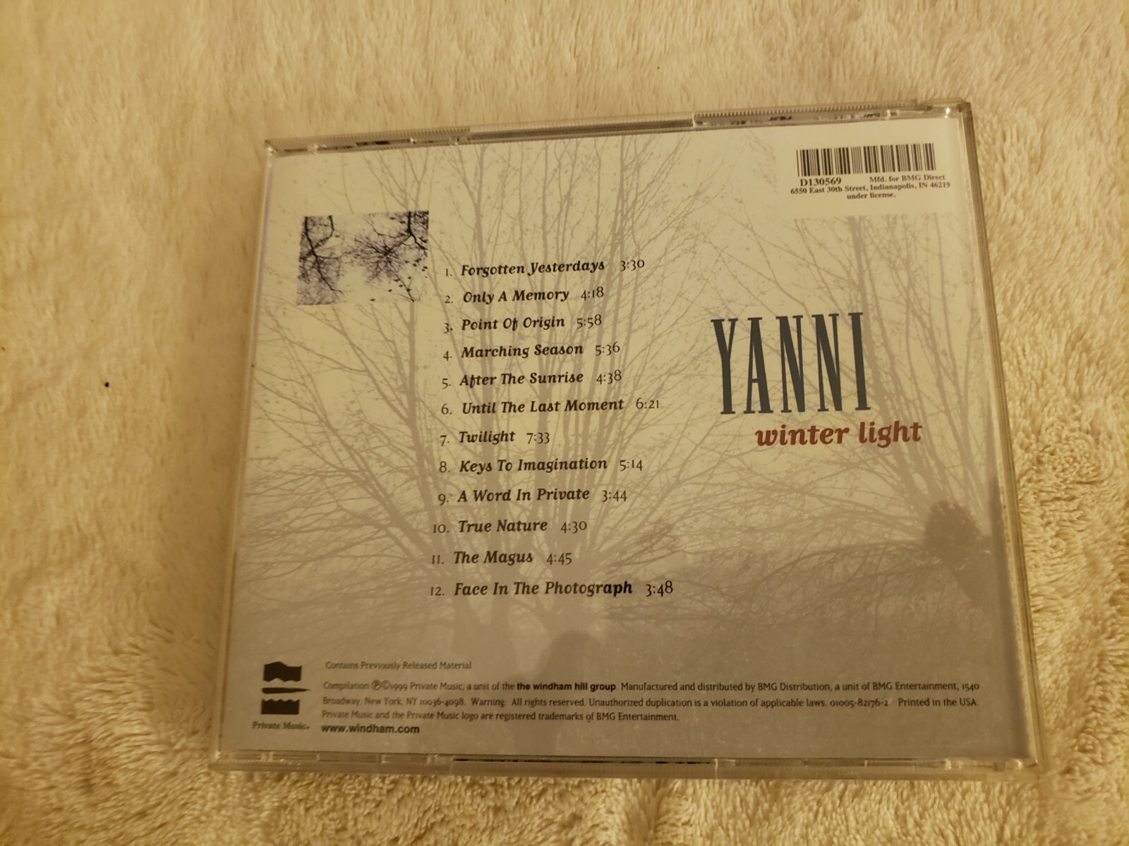 Yanni - Winter Light (CD, 1999, Private Music) 10058217626 | eBay