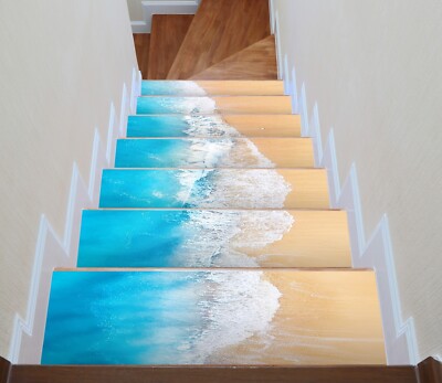 3D Hopeful Beach O3187 Stair Risers Decoration Photo Mural Decal ...
