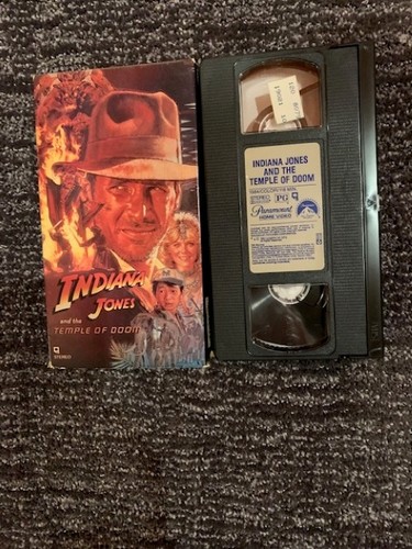 Indiana Jones and the Temple of Doom VHS 1984 Paramount VHS Rare Black ...