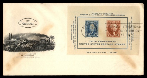 Mayfairstamps US FDC 1947 Stamps 100 Yrs River Transport First Day ...