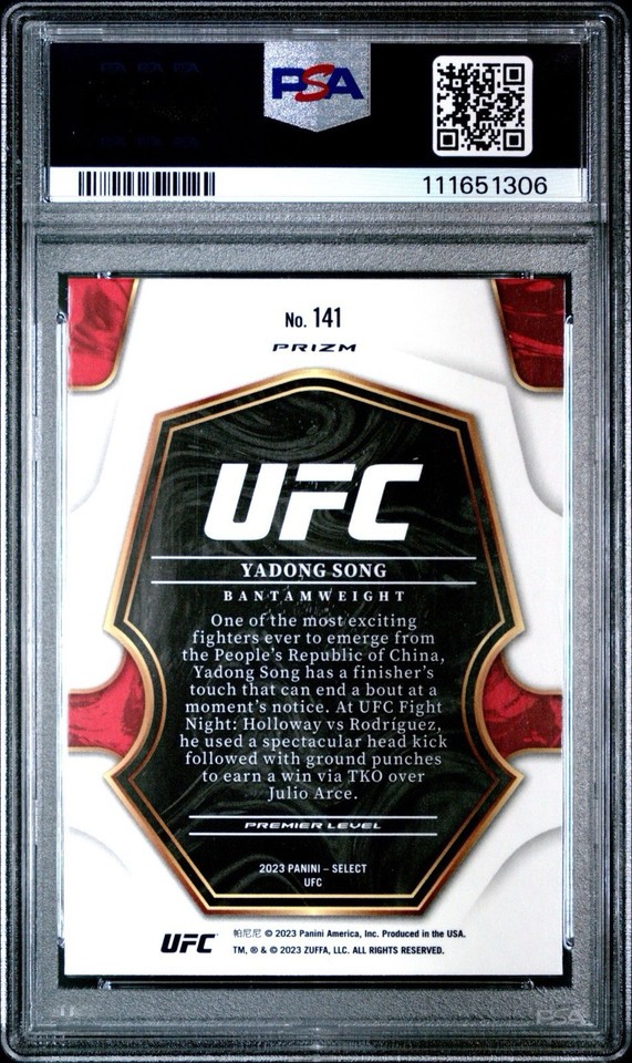 2023 Panini Prizm UFC Yadong Song Tiger Prizm #141 GEM MT 10 | eBay