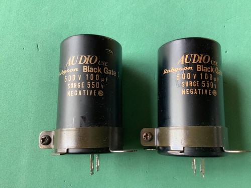 Rubycon Black Gate S Electrolytic Capacitors 500V 100μ Pair Works Japan ...