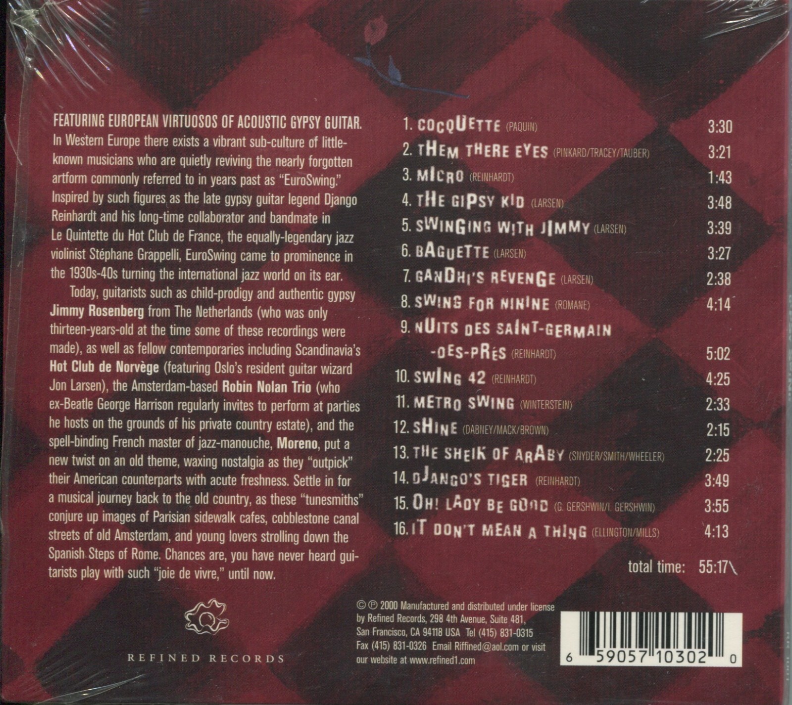 Gypsy Swing by Jimmy Rosenberg (CD, 2000, Refined) for sale online | eBay