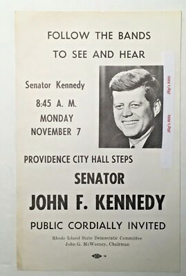 KENNEDY Lot JFK and Ted, Senate Flyer, JFK Presidential Flyer, 3 Pieces ...