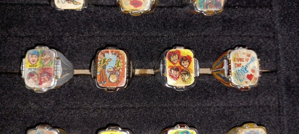 Monkees music band Flicker Toy Rings Vintage Set 11 | eBay