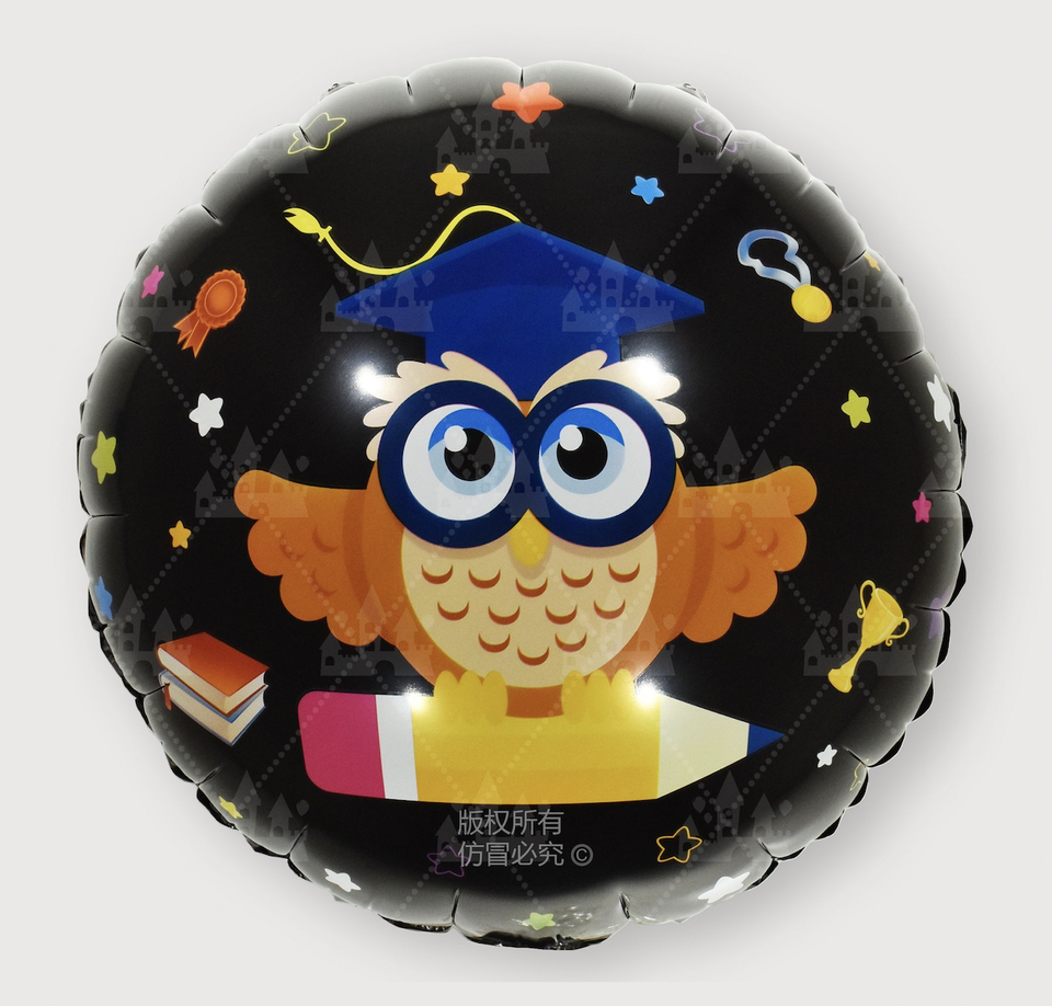 Graduation Balloon Grad Ceremony Hat Owl Congratulations Foil Balloon ...