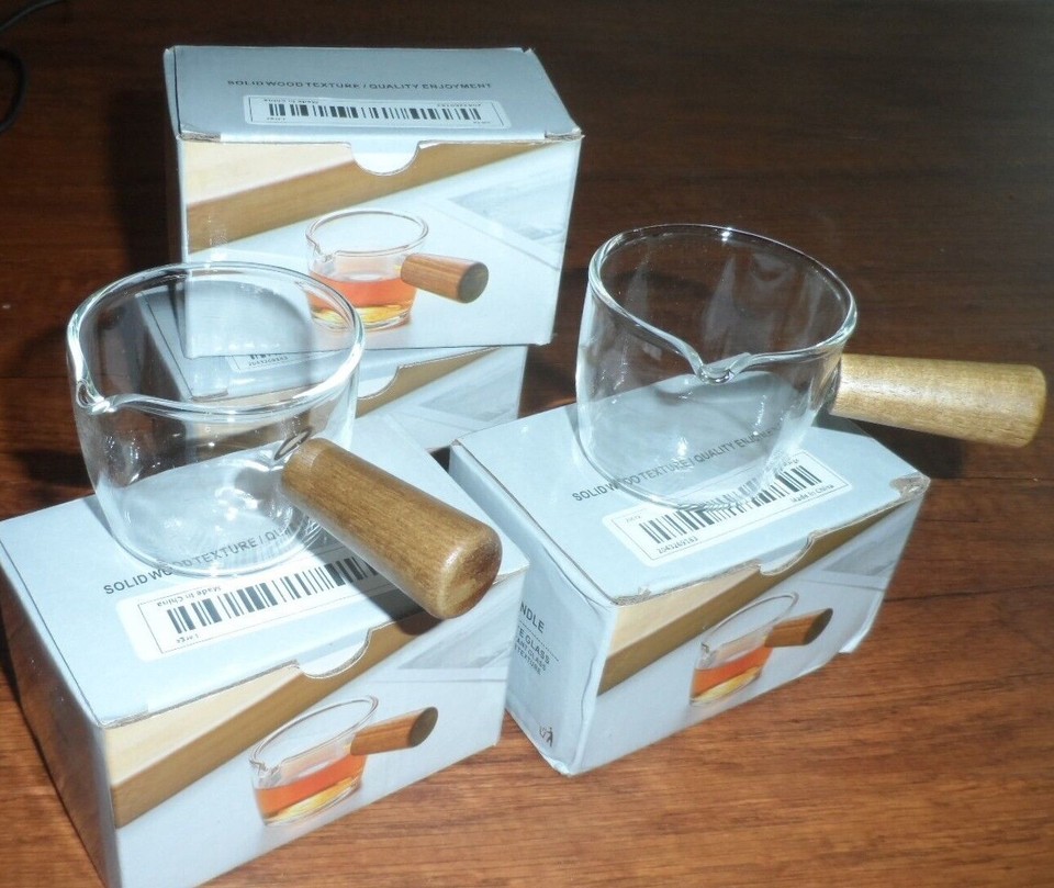 Mini Glass Cup w/ Spout 100ml Salad Dressing Sauce Condiment Milk ...