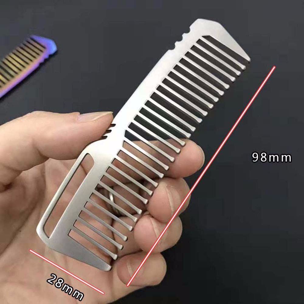 Outdoor Accessories Anti-static Comb EDC Gear Combs Titanium Comb Hair ...