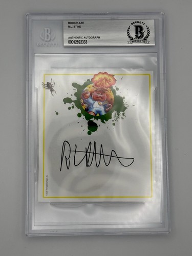 2020 Garbage Pail Kids Welcome To Smellville R.L. STINE Auto Bookplate ...