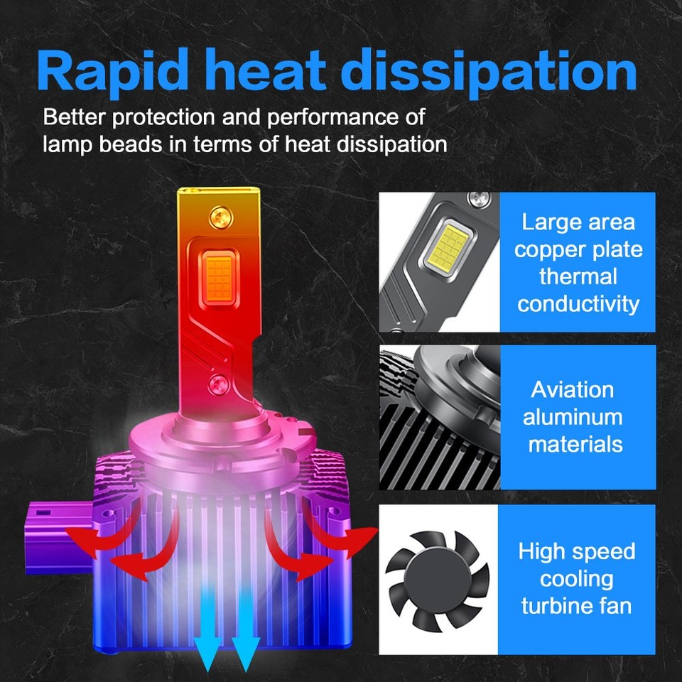 For Chevy Camaro 2010-2013 D1S LED Headlight Light Bulbs HID Xenon ...