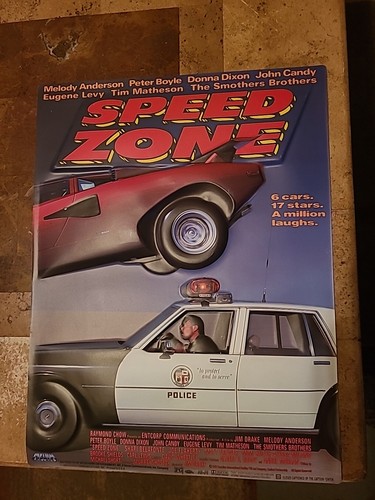 RARE - Speed Zone (1989) movie rental promo 3d poster (John Candy, Eugene Levy ) | eBay