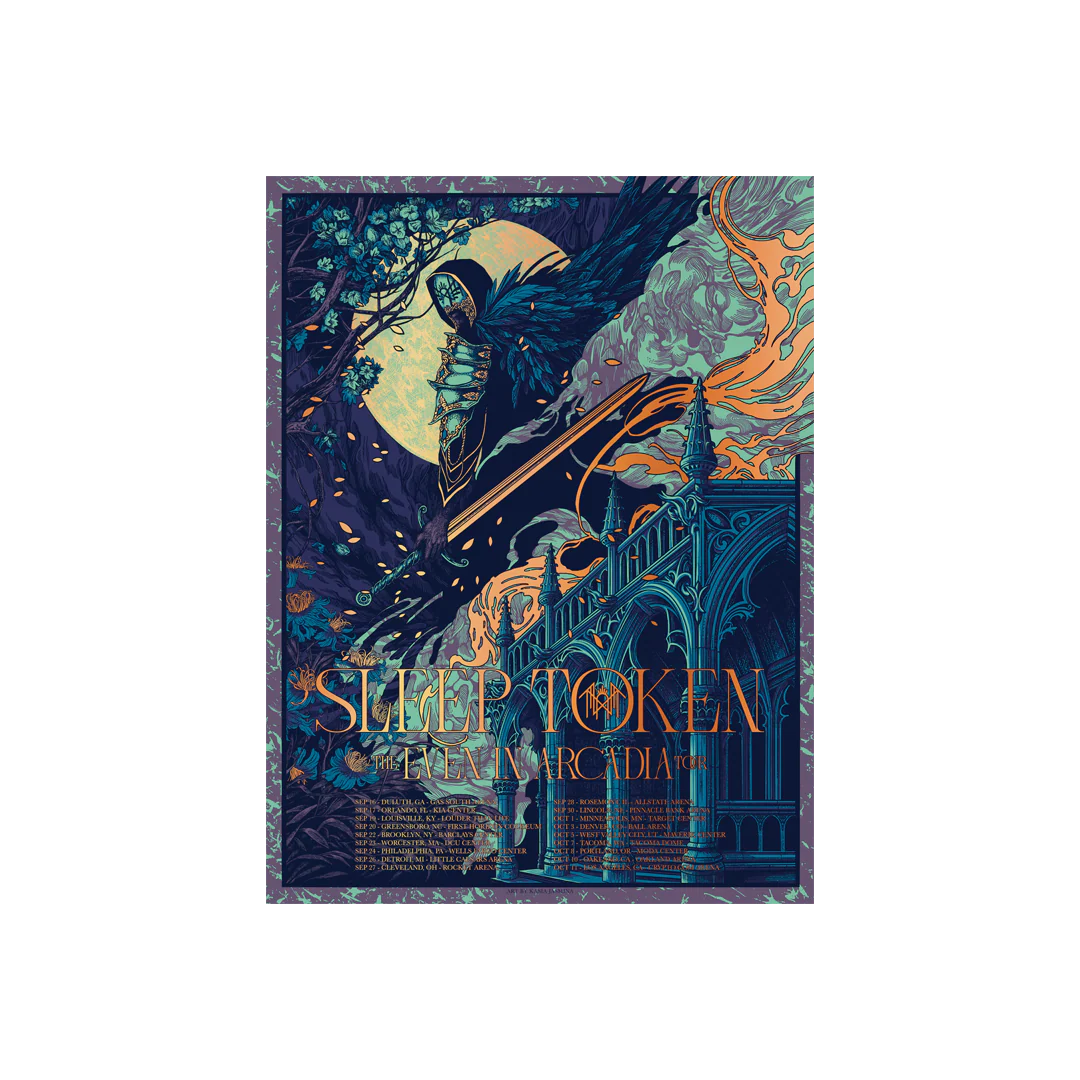 Sleep Token Tour EIA Gold Foil Poster - Official Merch Authentic IN ...