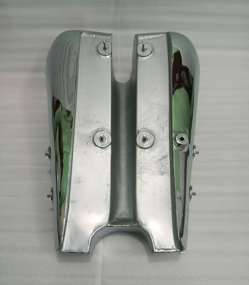 Brough Superior SS80 Steel Black & Chrome Fuel Gas Petrol Tank /FIT FOR ...
