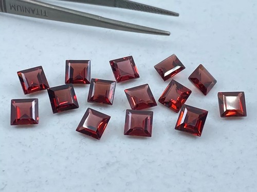 [WHOLESALE] NATURAL GARNET FACETED SQUARE SHAPE LOOSE GEMSTONE | eBay