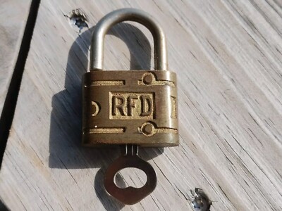 Vintage Slaymaker RFD Brass Padlock with Key | eBay