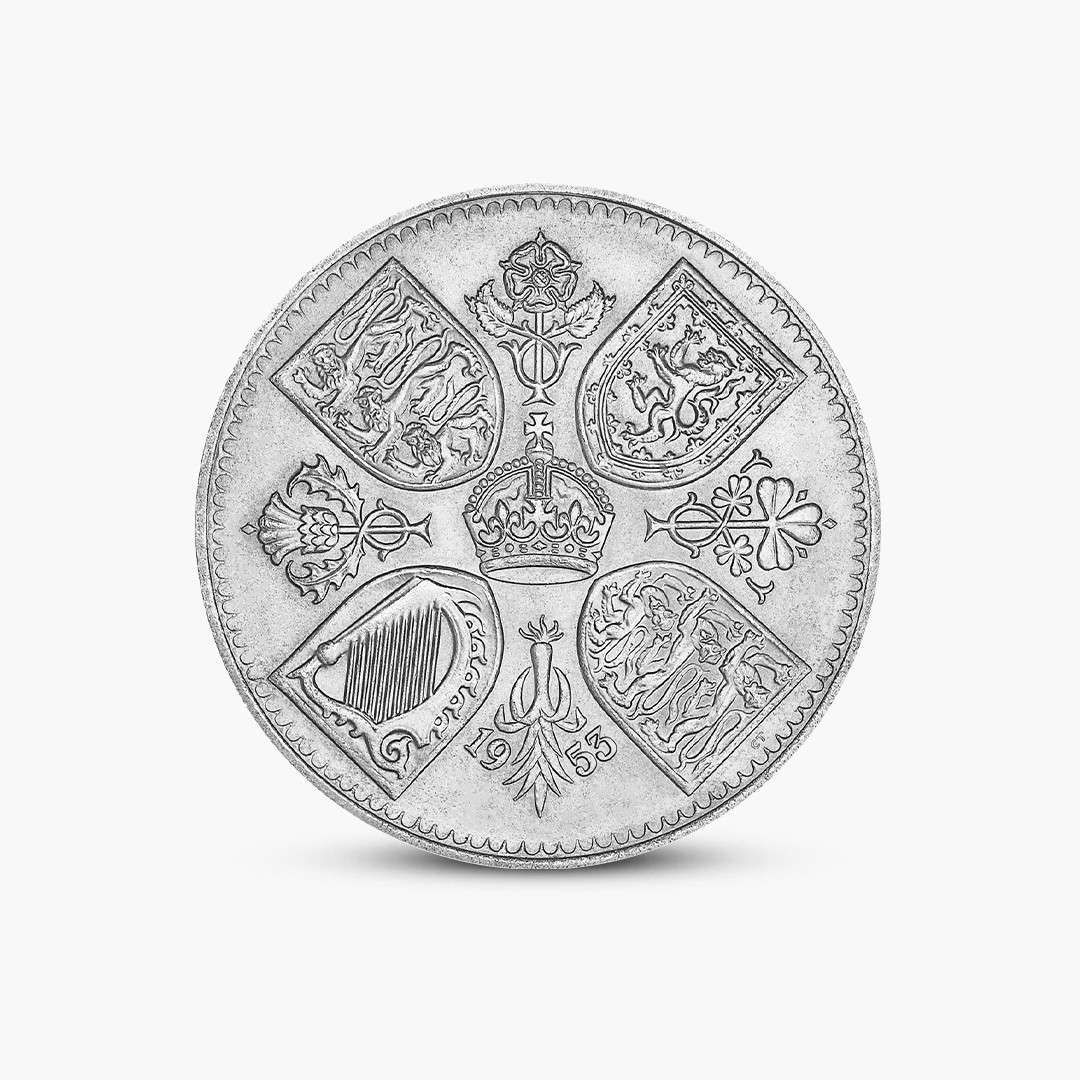 Royal Mint Queen Elizabeth II Coronation Five Shilling Coin 1953 ...