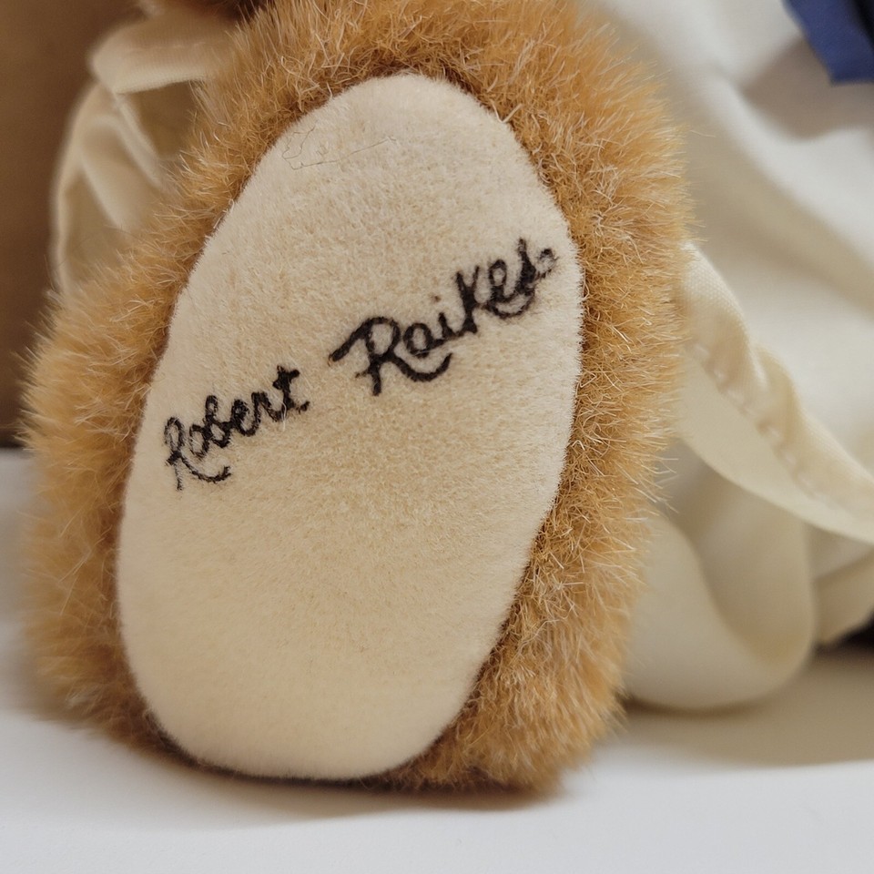 Rare Signed 1990 Robert Raikes Wood Face Plush Easter Bunny Betsy Ann ...
