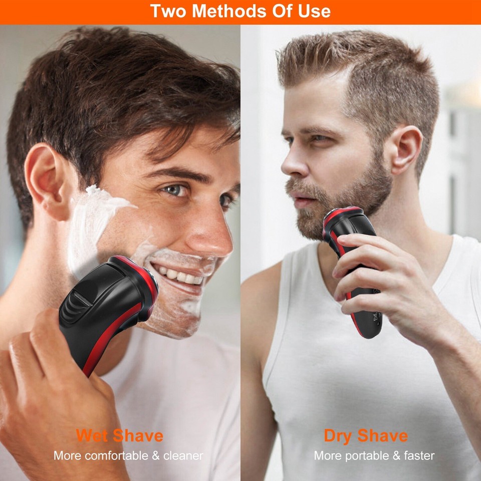 Waterproof Men's Rotary Electric Razor Shaver W/ Pop-up Trimmer Wet ...
