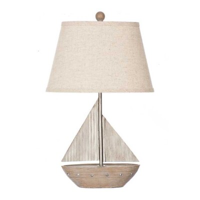 Galvanized Sail Boat Table Lamp | eBay