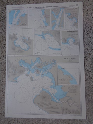 Card Marine/Plans On The West Coast Of Central America Sandino, Amapala ...
