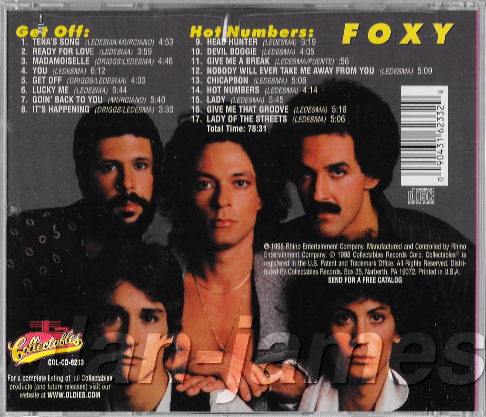 Foxy GET OFF Hot Numbers 2on1 1996 US CD Reissue | eBay