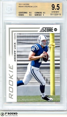 Andrew Luck RC BGS 9.5: 2012 Score Rookie Card #304A | eBay