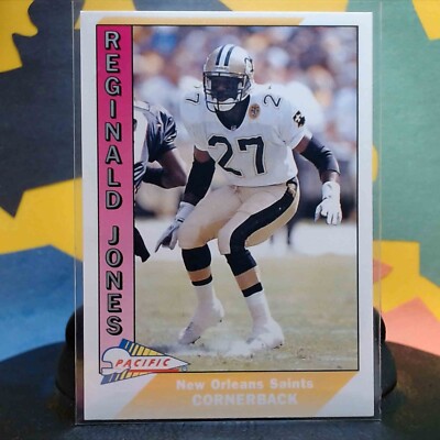 Reginald Jones New Orleans Saints Cornerback 1991 Pacific Football Card ...