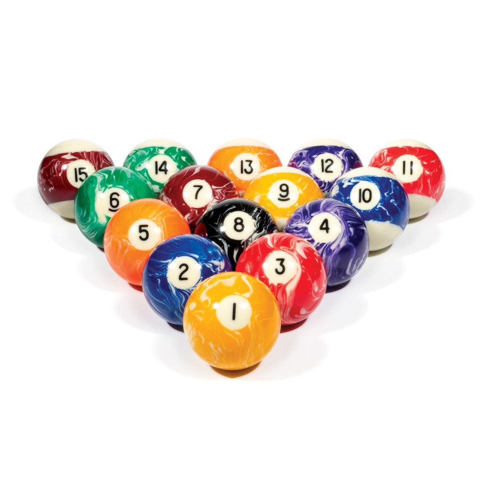 NEW McDermott Marble Series Complete Billiard Pool Table Ball Set 75 ...