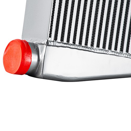 2-In-1-Out Twin Turbo Aluminum Intercooler 3.5" Core Dual 2.5 Inlet | eBay