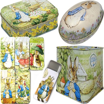 PETER RABBIT TIN BOX Home Accessory Storage Easter Egg Kids Birthday ...