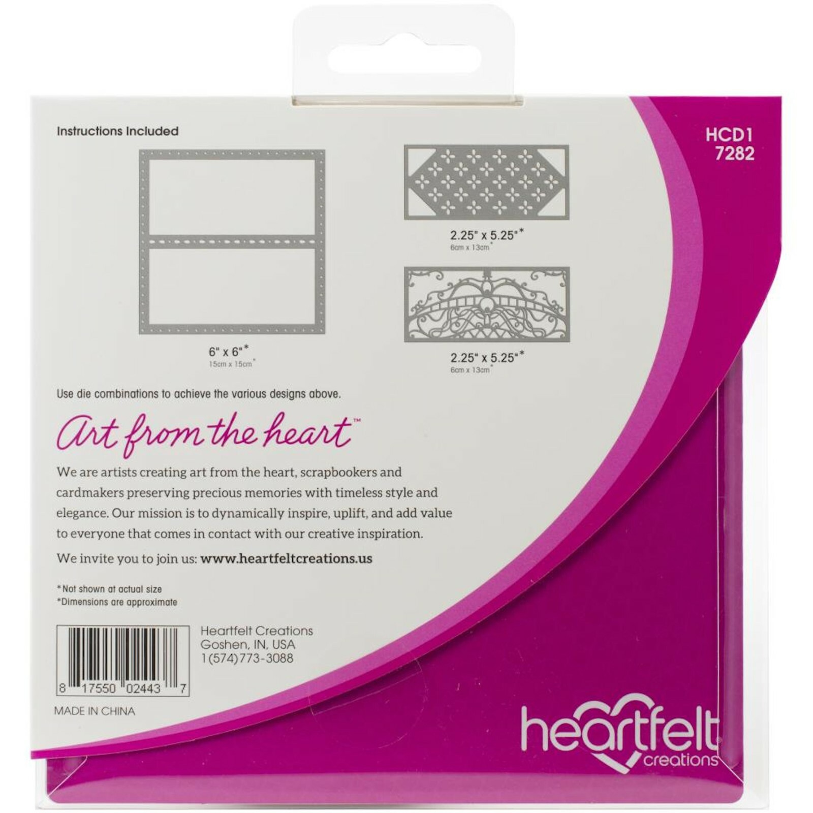 Heartfelt Creations Dies CHOOSE Decorative Royale Square Circle Dies ...