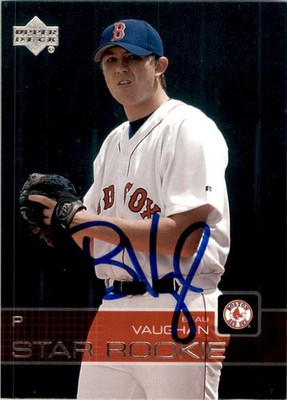 Beau Vaughan 2003 Upper Deck Prospect Premieres 2 #62 Auto Boston Red ...