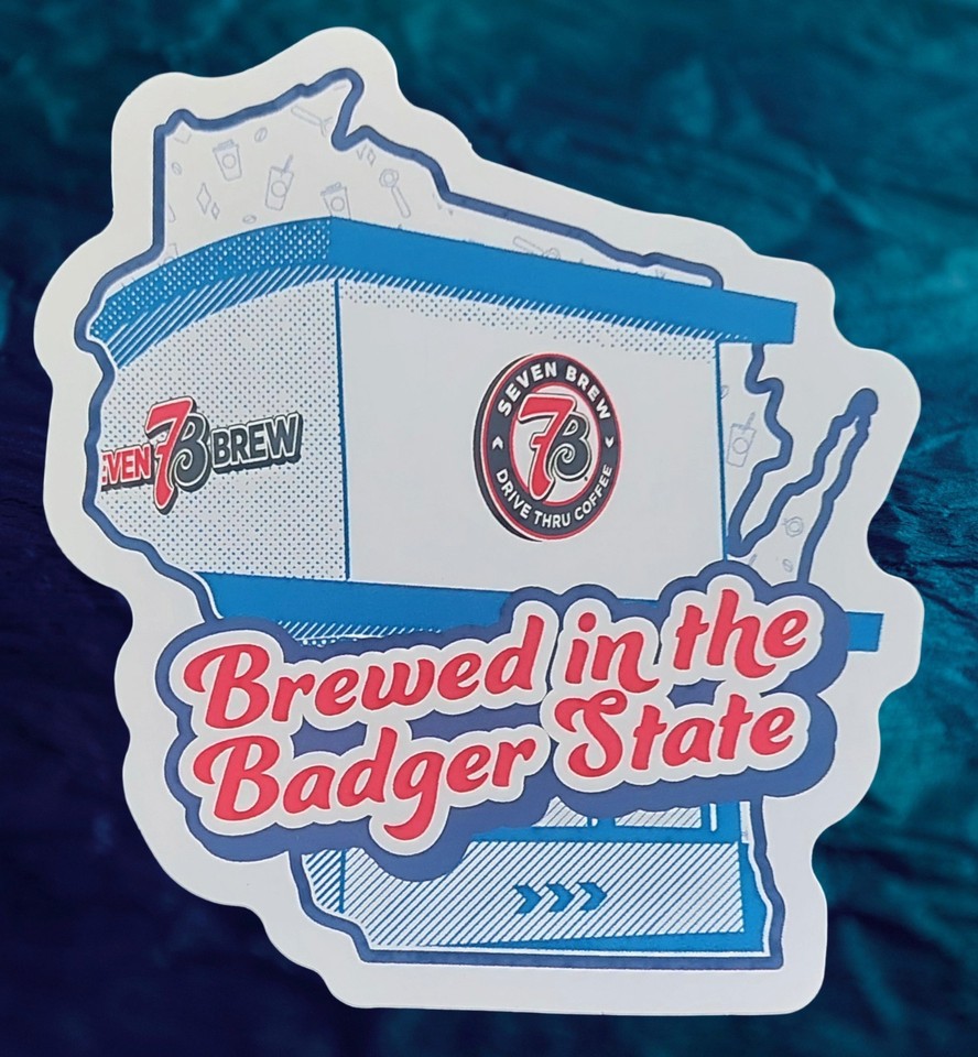 7 Brew Wisconsin State Sticker "Brewed In The Bader State" | eBay