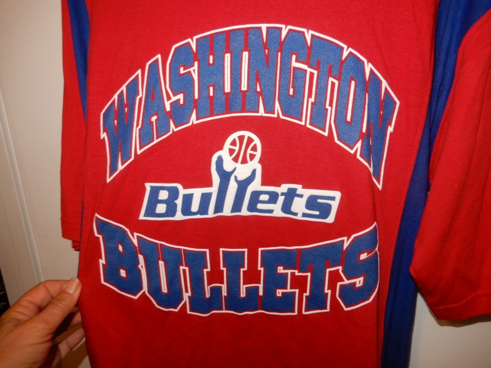 Vintage 1997 Washington Bullets Pro Edge T Shirt Red Blue NBA ...