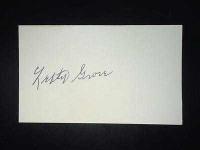 Lefty Grove, SIGNED 3x5 Card, A's/Red Sox HOF (Died 1975) - JSA | eBay