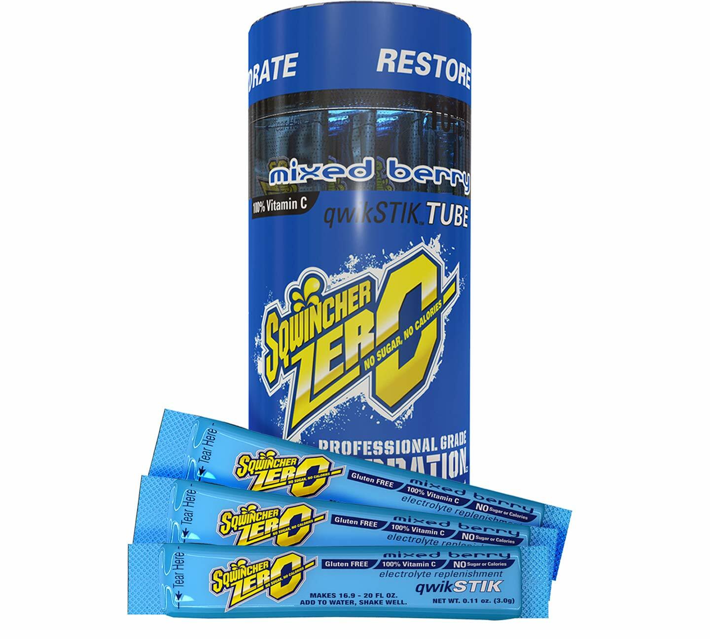 Sqwincher ZERO Sugar Free Electrolyte Powder Beverage MIX 120 Qwik Stik ...