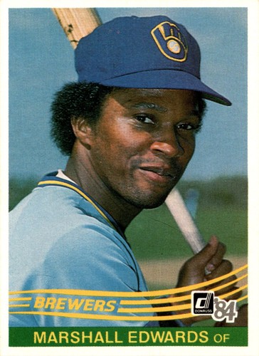 1984 Donruss #490 Marshall Edwards Milwaukee Brewers MLB Vintage Baseball Card | eBay.de