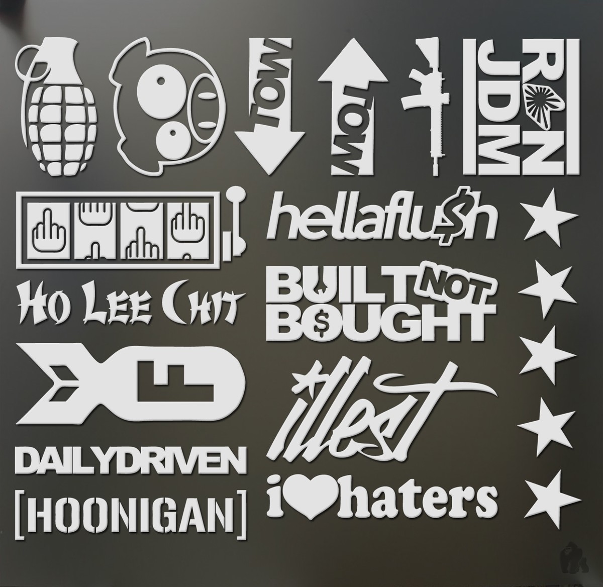 Hellaflush Stickers Pack 5 Piece Sticker Pack Tha Clear Pack