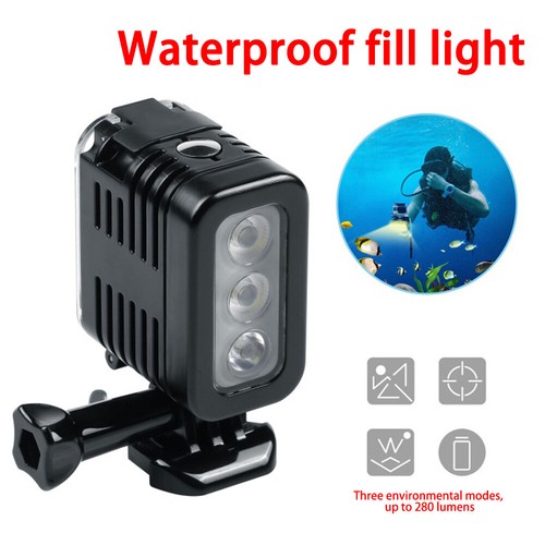 Underwater Waterproof Diving Snorkel Swim LED Light For GoPro HERO9 8 7 ...