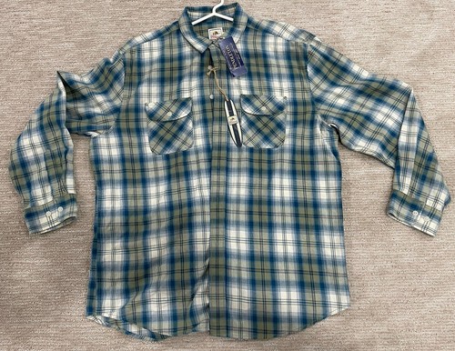 🌊🏄 Surf Pendleton Shirt Flannel Long Sleeve Aqua Blue Yellow Plaid XL ...
