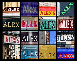 ALEX Name Poster featuring photos of actual signs | eBay