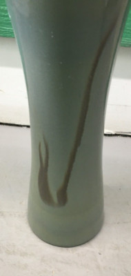 Blue mountain pottery slate grey gray canadian grey vase 14" aprox | eBay