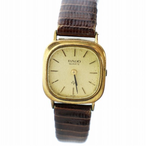 Rado Need Repair Watch Square Logo Gold Color Brown Gy18 /Mq Ladies ...