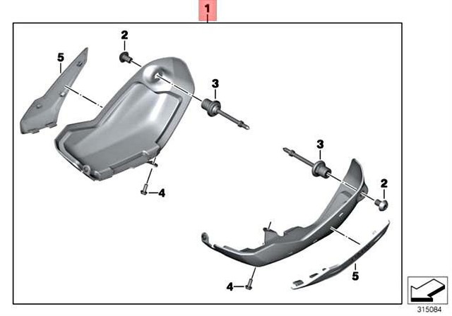 Genuine OEM BMW R-series Cylinder Head Protectors 77148533745 R1200gs ...